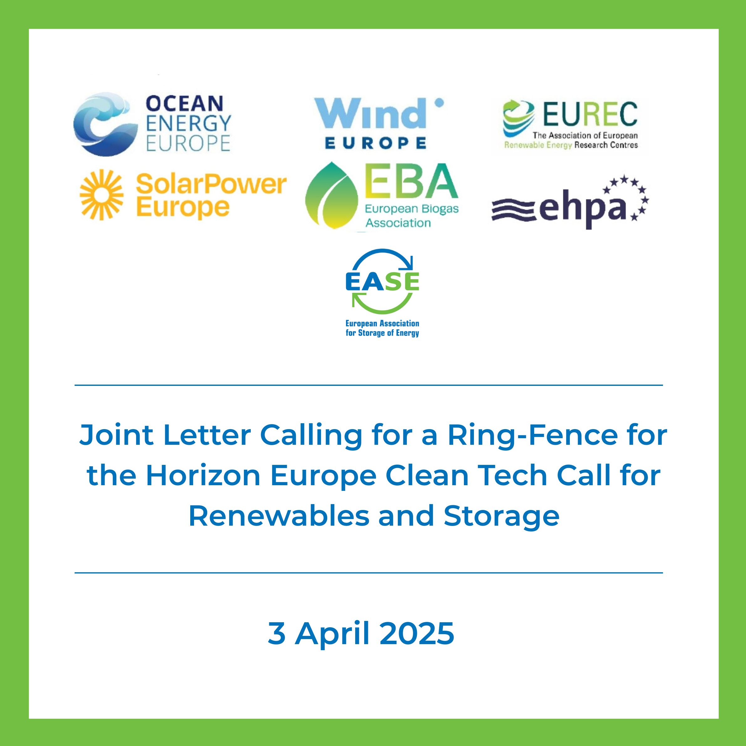 Joint Letter Calling for a Ring-Fence for the Horizon Europe Clean Tech ...